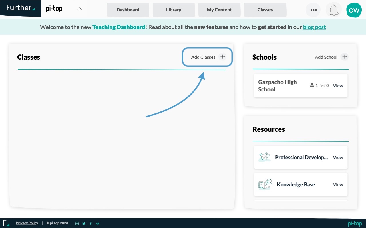 How do I add classes to my school?